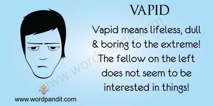 Vapid Definition
